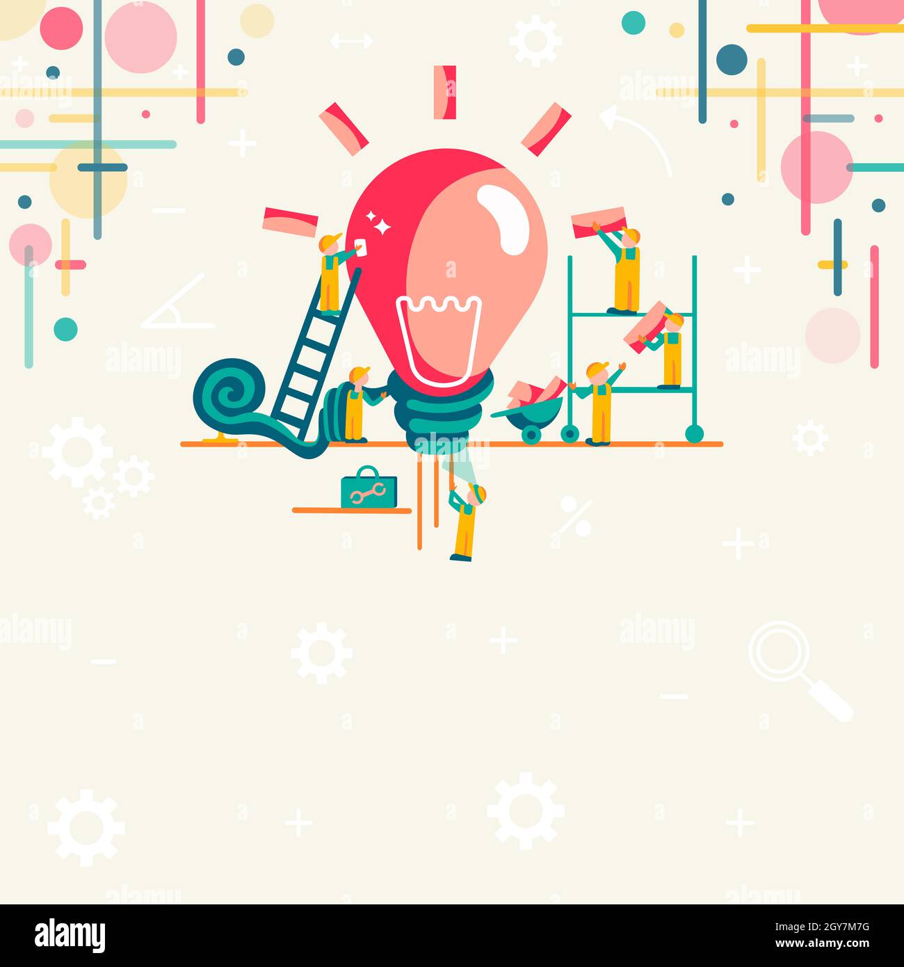 Abstract Working Together For Better Results, Group Effort Concept ...