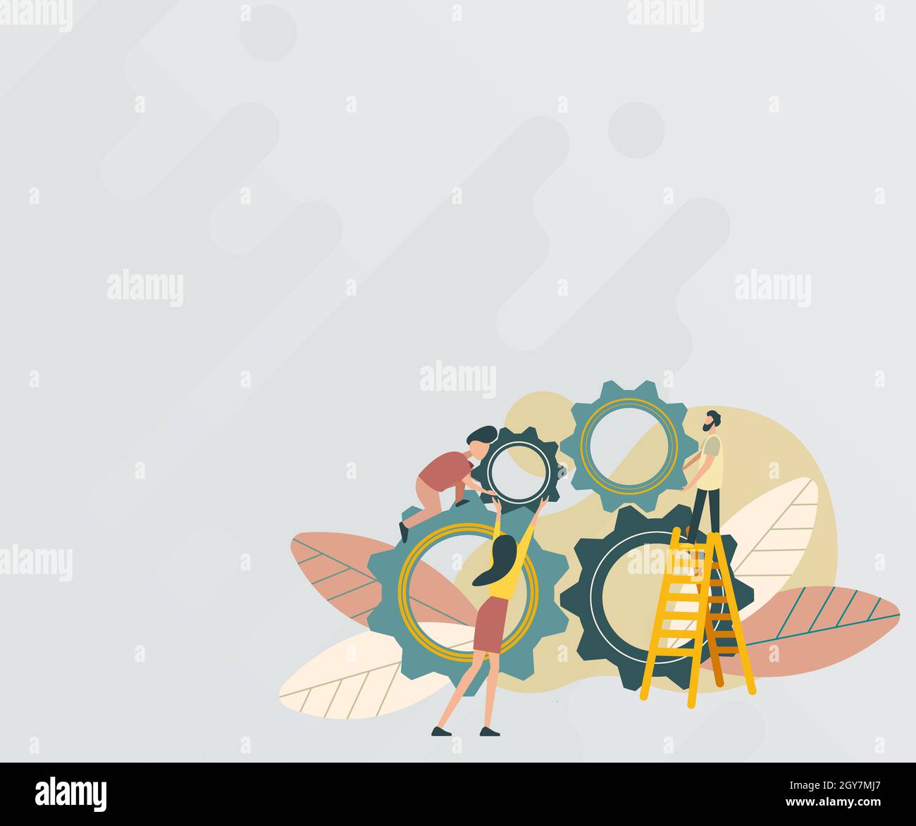 Abstract Helping Build Community, Society Working Together Concept ...