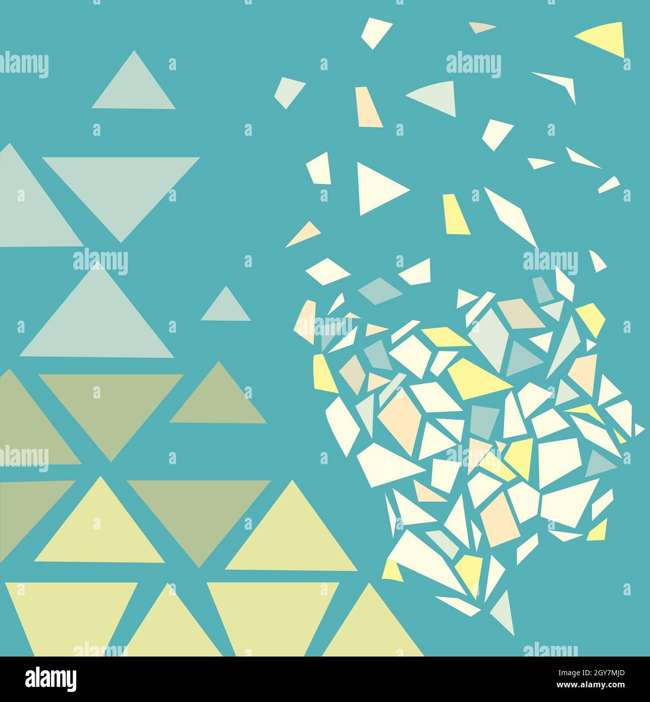 Colorful Wallpaper Image, Shatter Effect Design, Geometric Pattern ...