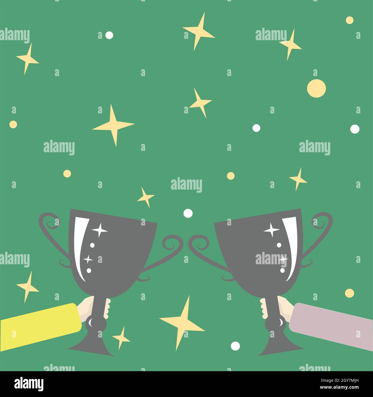 Abstract Victory Reward Ceremony, Celebrating New Winner Concept Stock ...