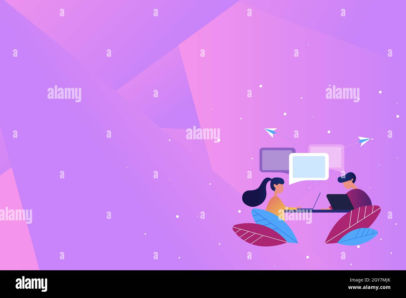 Abstract Conversation And Interview, Global Connectivity Concept Stock ...