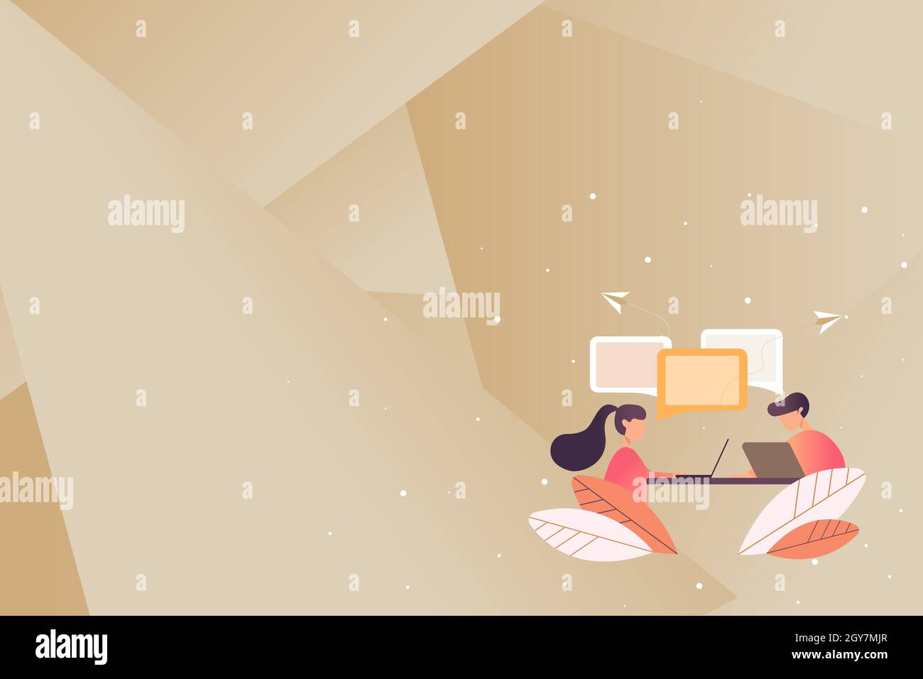 Abstract Conversation And Interview, Global Connectivity Concept Stock ...