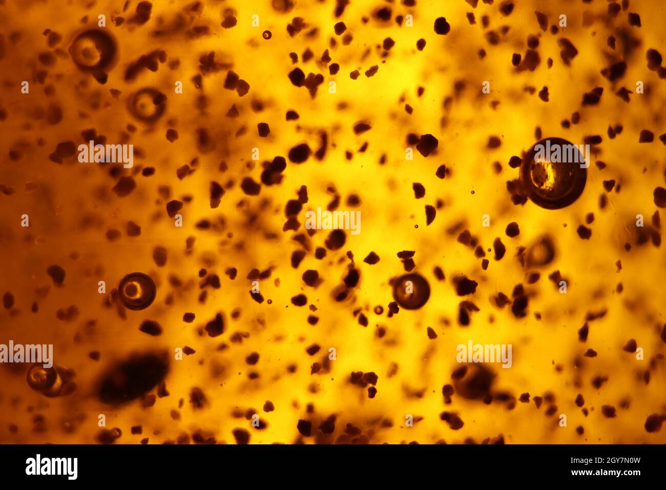 abstract golden background bubbles rare shapes different Stock Photo ...