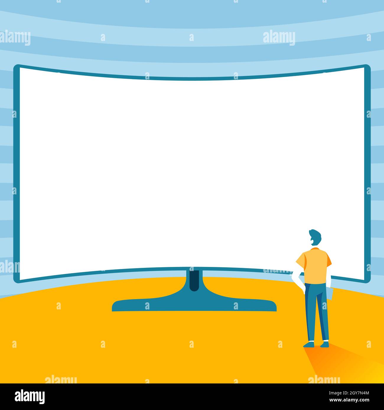 Man infront of computer screen hi-res stock photography and images - Alamy