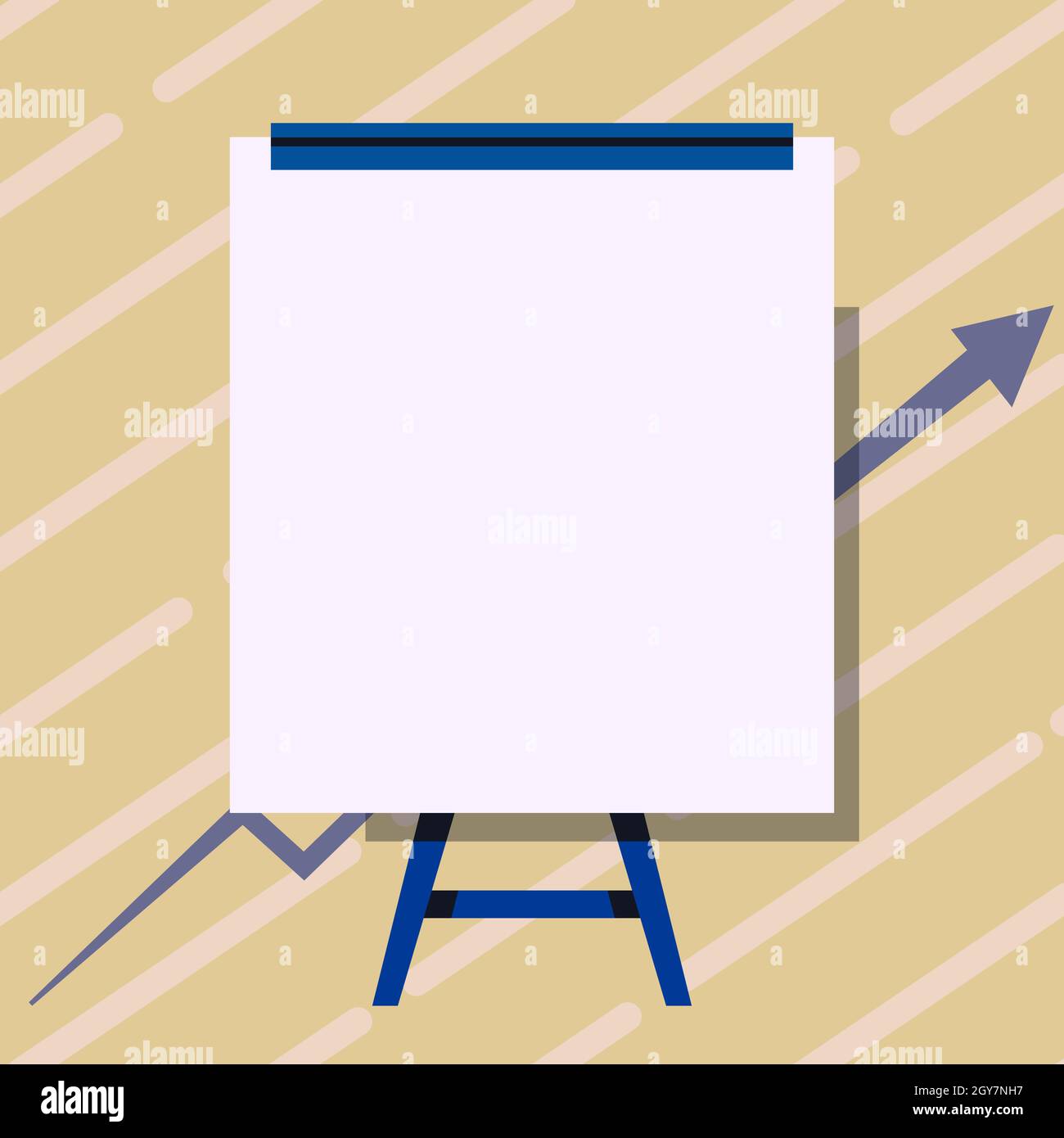 Whiteboard Drawing With Arrow Going Up Presenting Growing Graph Stock ...