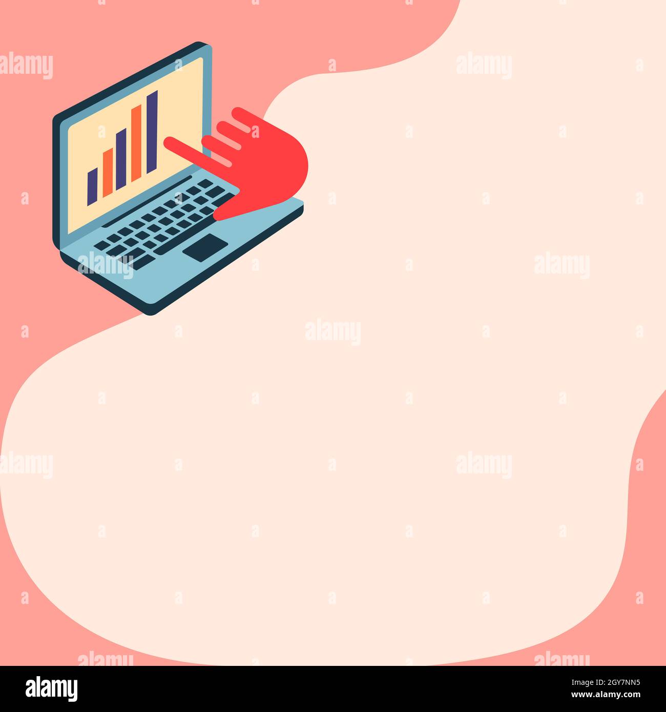 Laptop drawing showing graph hi-res stock photography and images - Alamy