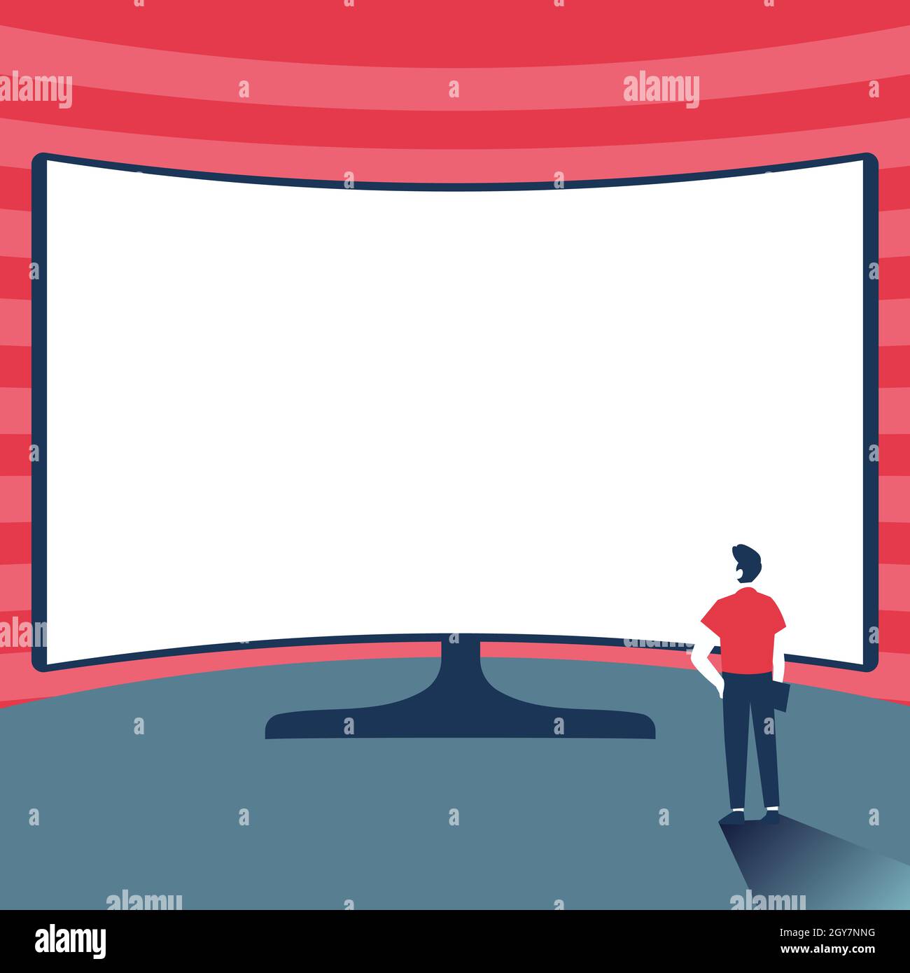 Man infront of computer screen hi-res stock photography and images - Alamy