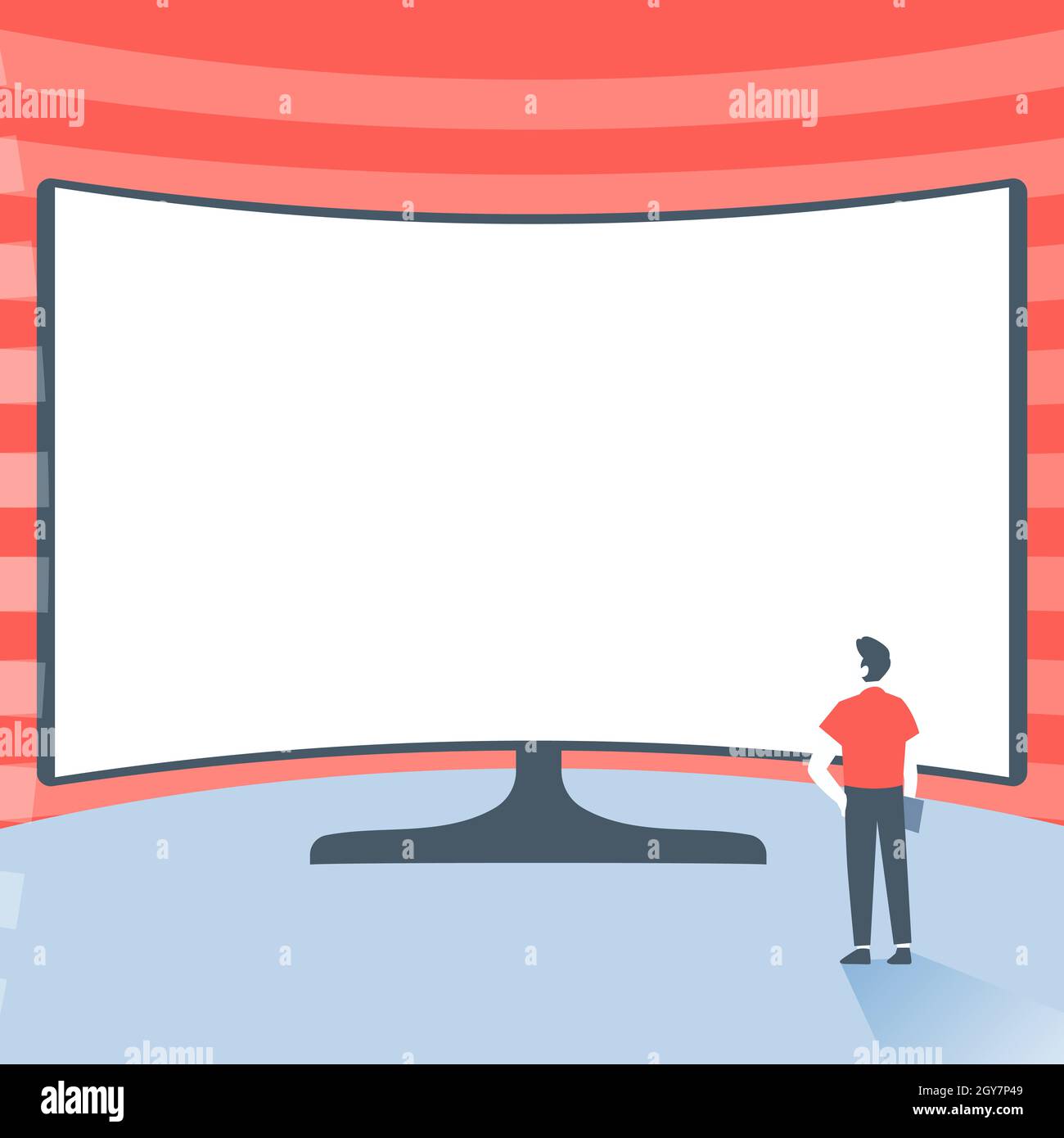 Man infront of computer screen hi-res stock photography and images - Alamy