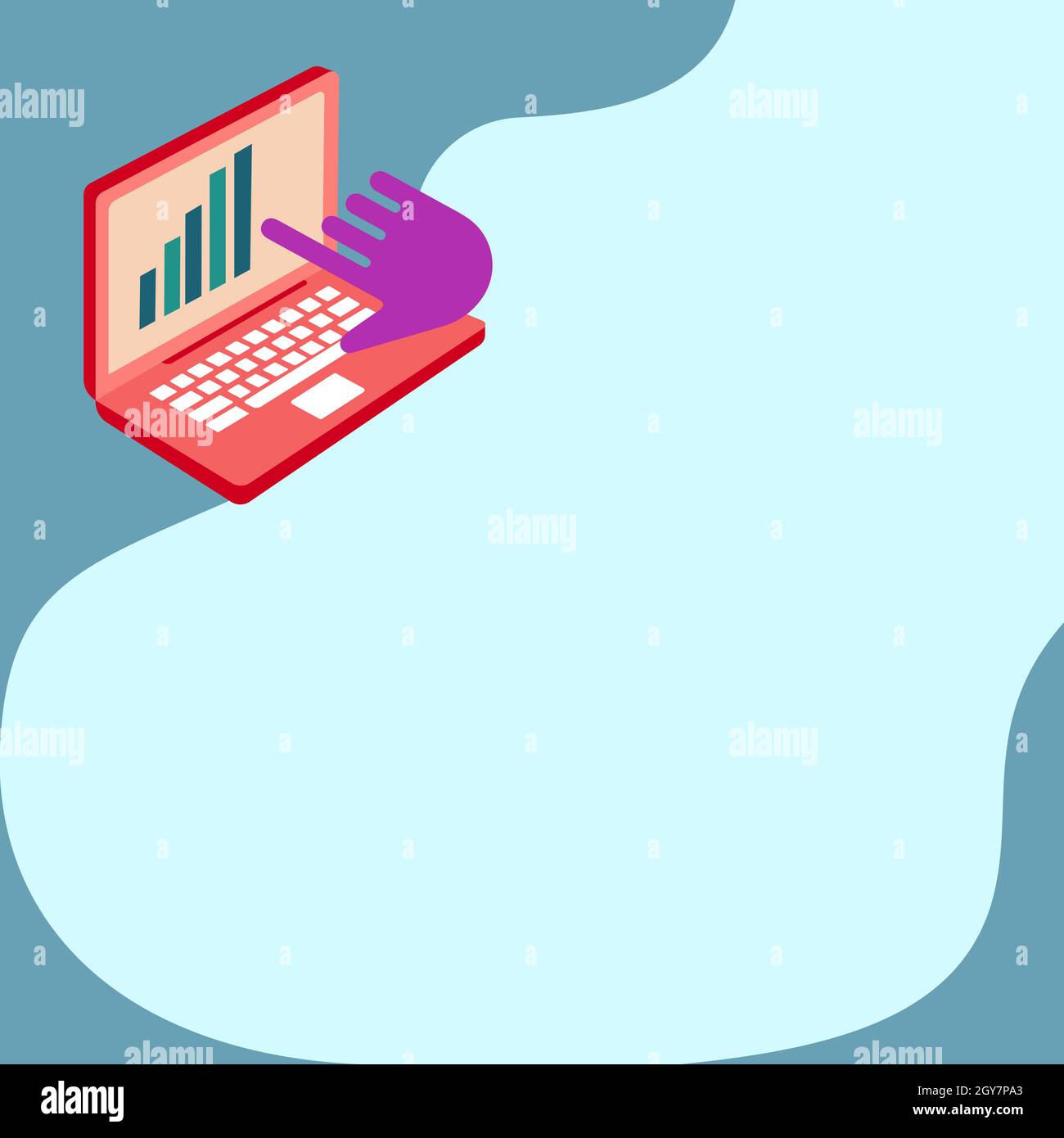 Laptop drawing showing graph hi-res stock photography and images - Alamy