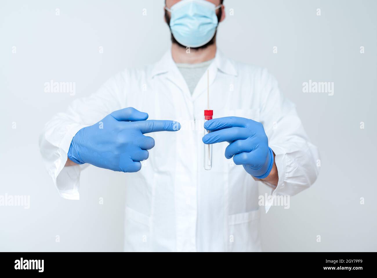 Doctor Explaining Laboratory Test Result, Nurse Gather Specimen For ...