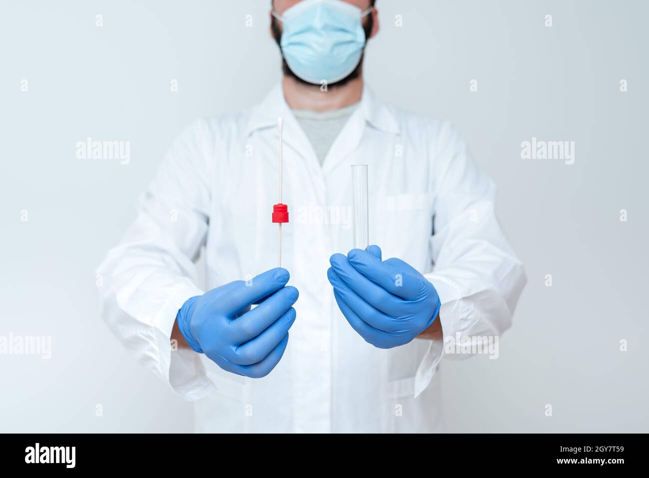 Doctor Explaining Laboratory Test Result, Nurse Gather Specimen For ...