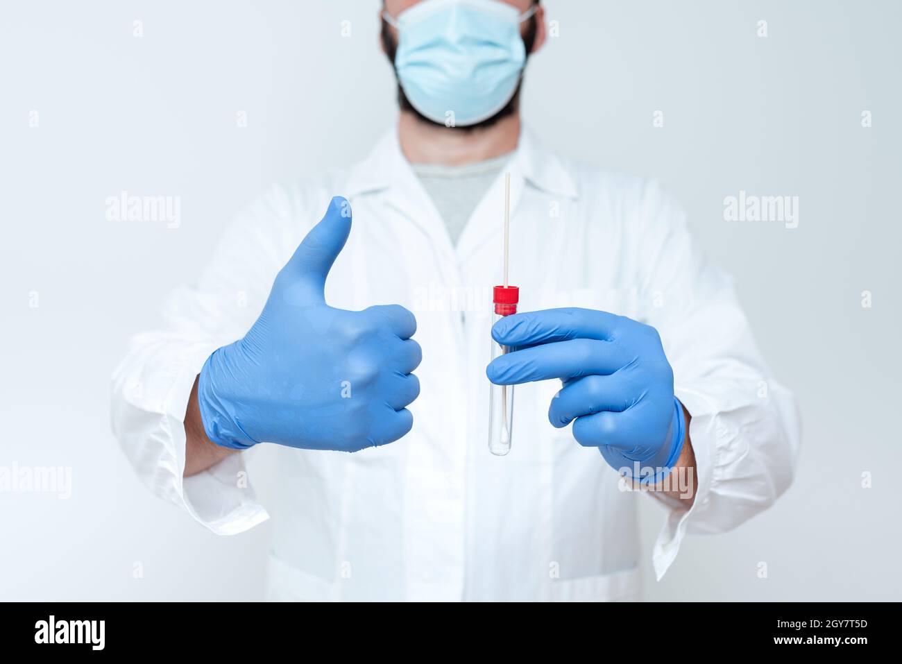Doctor Explaining Laboratory Test Result, Nurse Gather Specimen For ...