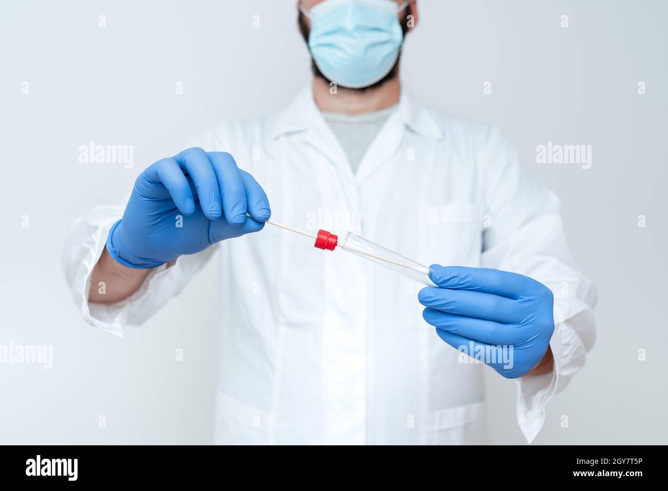 Doctor Explaining Laboratory Test Result, Nurse Gather Specimen For ...