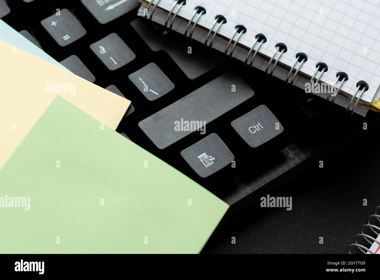 Retyping Old Notes, Playing Text Games, Testing Typing Speed Stock ...