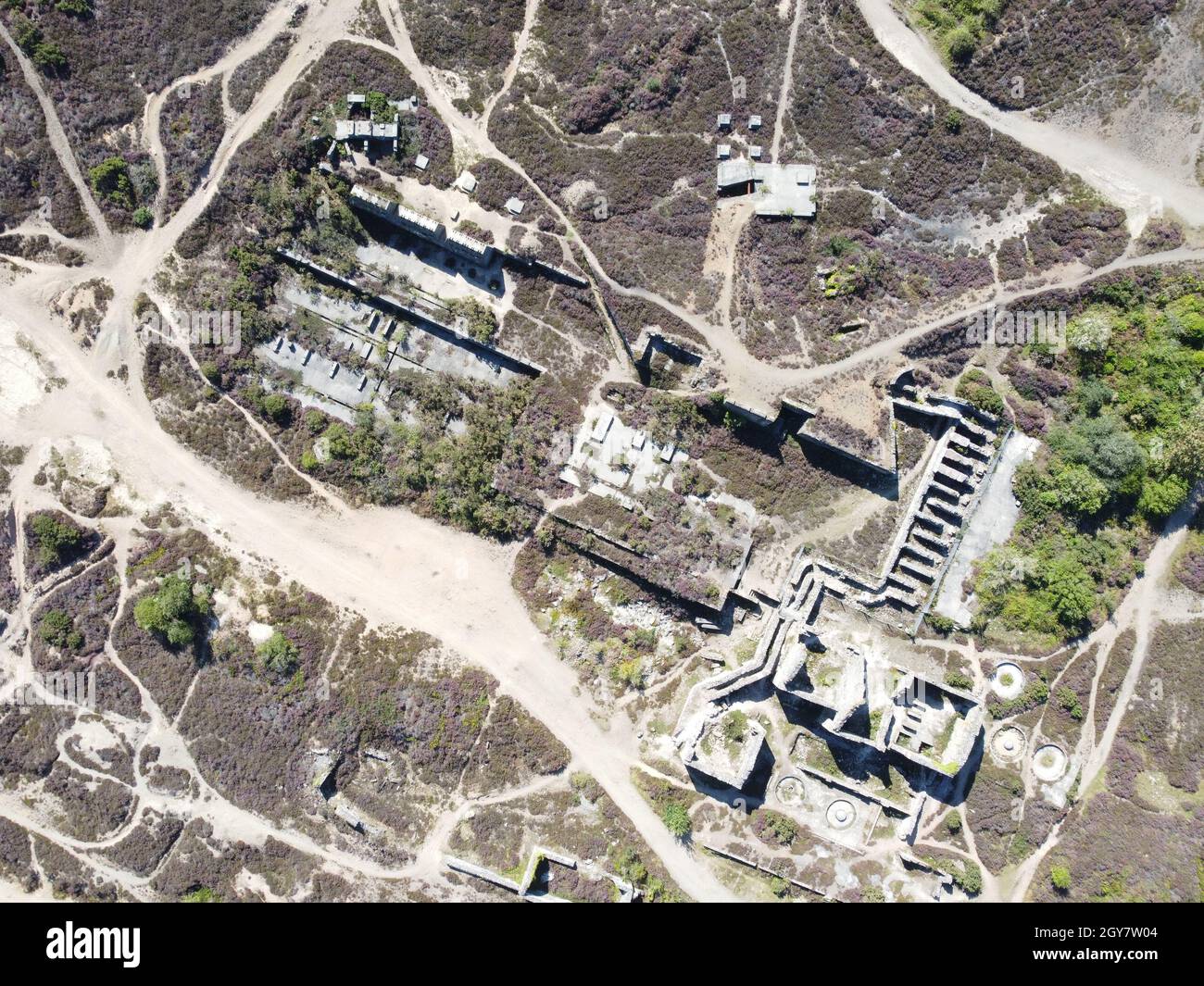 Old mining ruins on the bissoe trail between united downs and unity ...