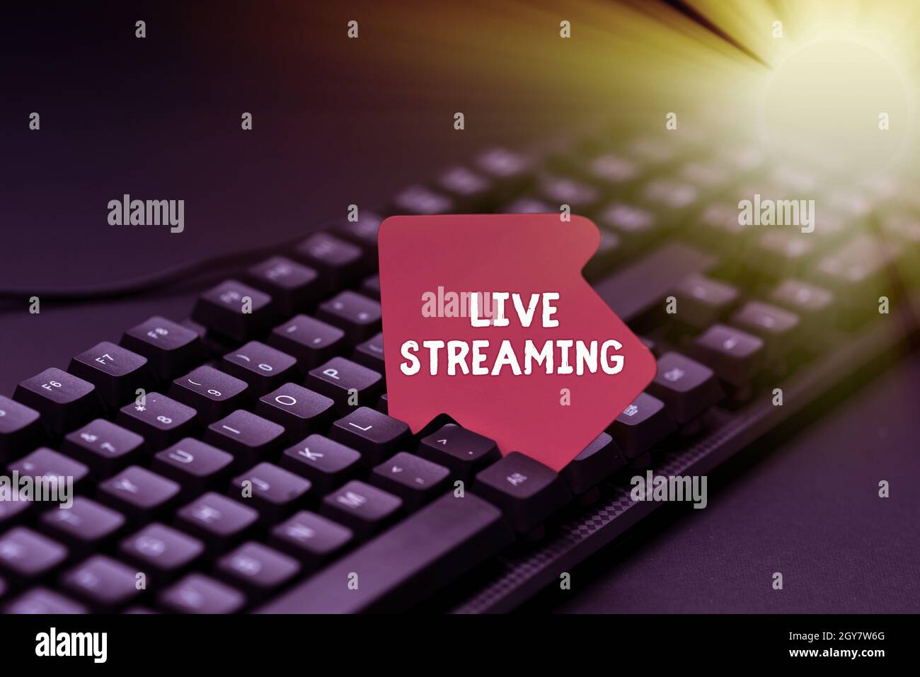 Conceptual caption Live Streaming, Word Written on displaying audio or ...