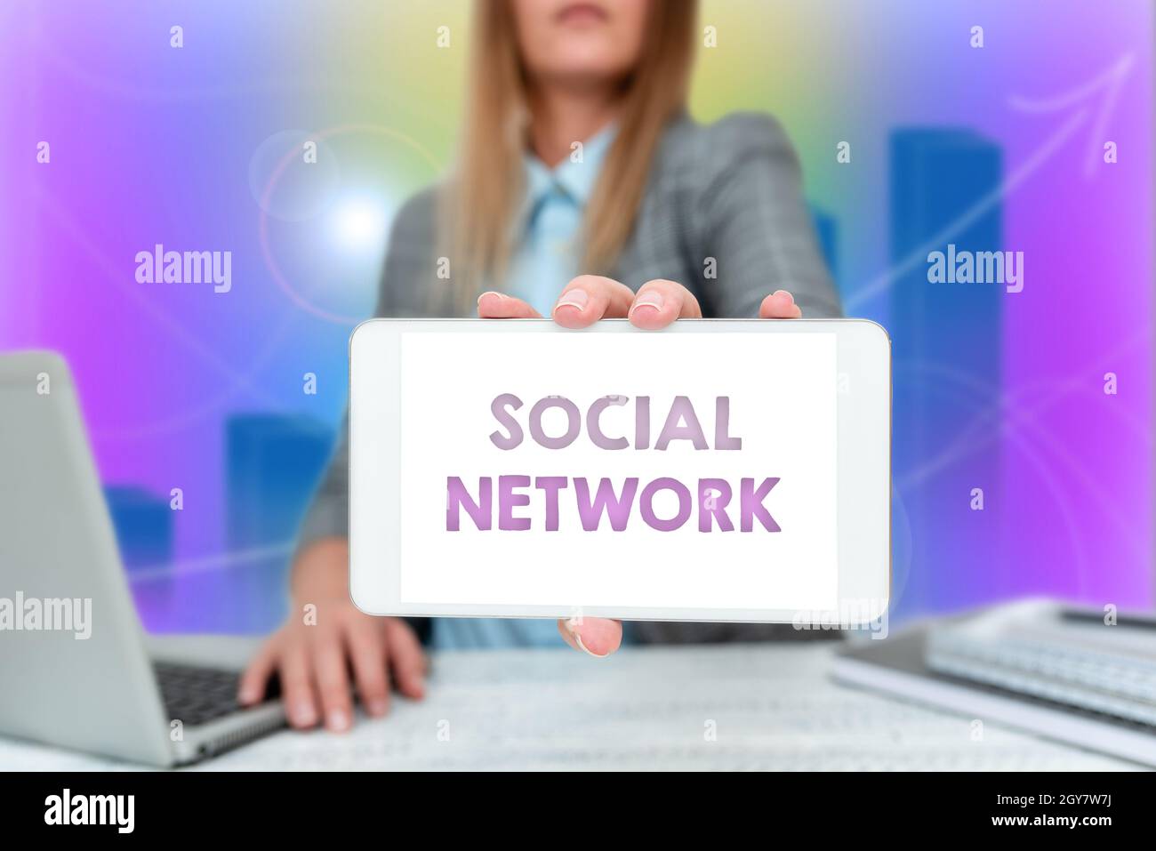 Conceptual Caption Social Network Business Idea A Framework Of Individual Linked By Interan