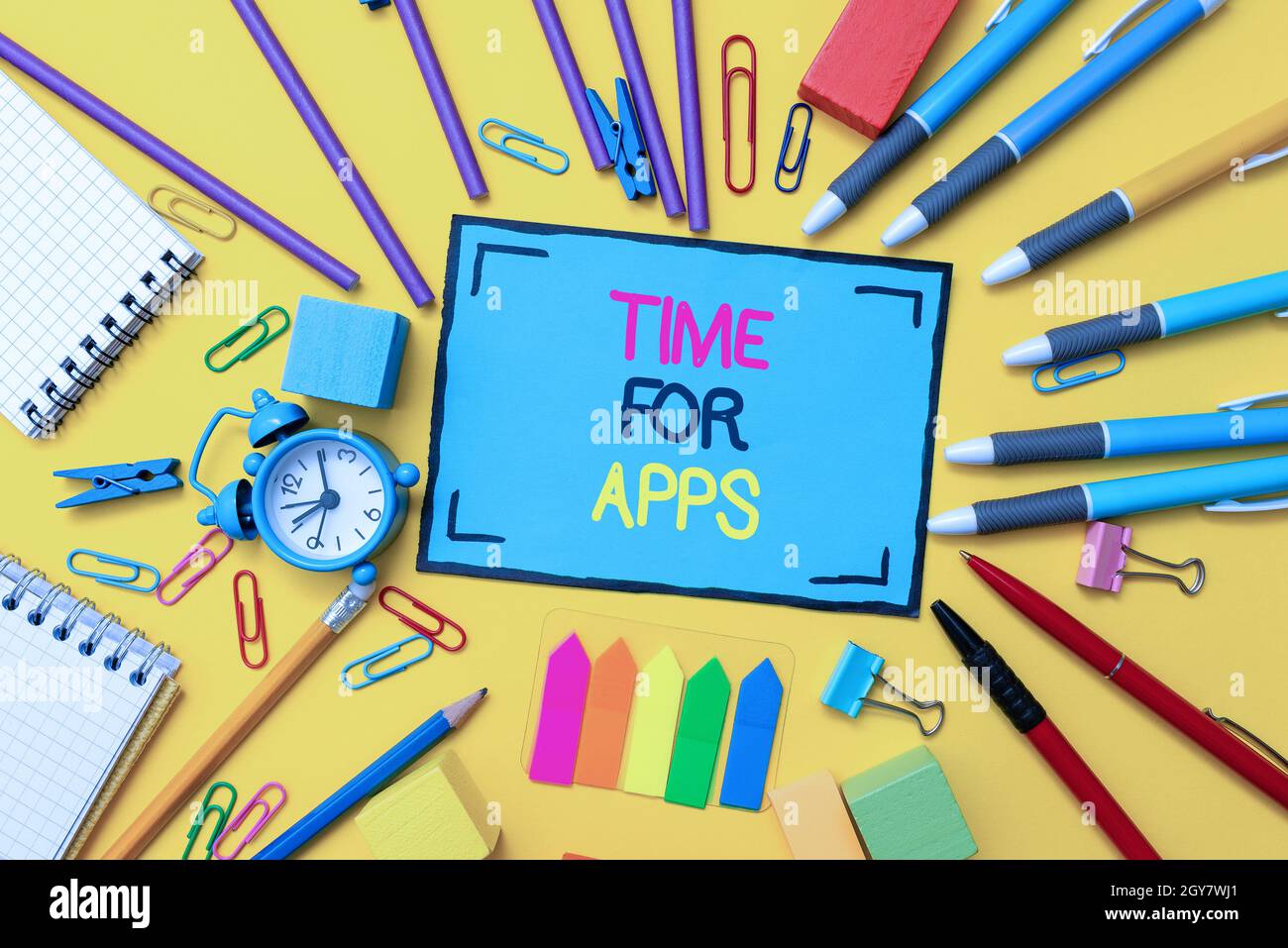 Conceptual display Time For Apps, Business showcase make use of ...
