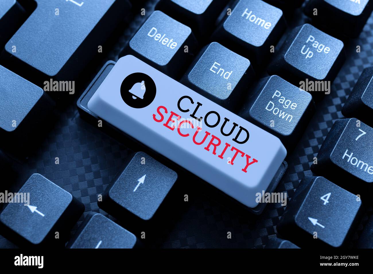 Sign Displaying Cloud Security Internet Concept Imposing A Secured System Of Existing Data In