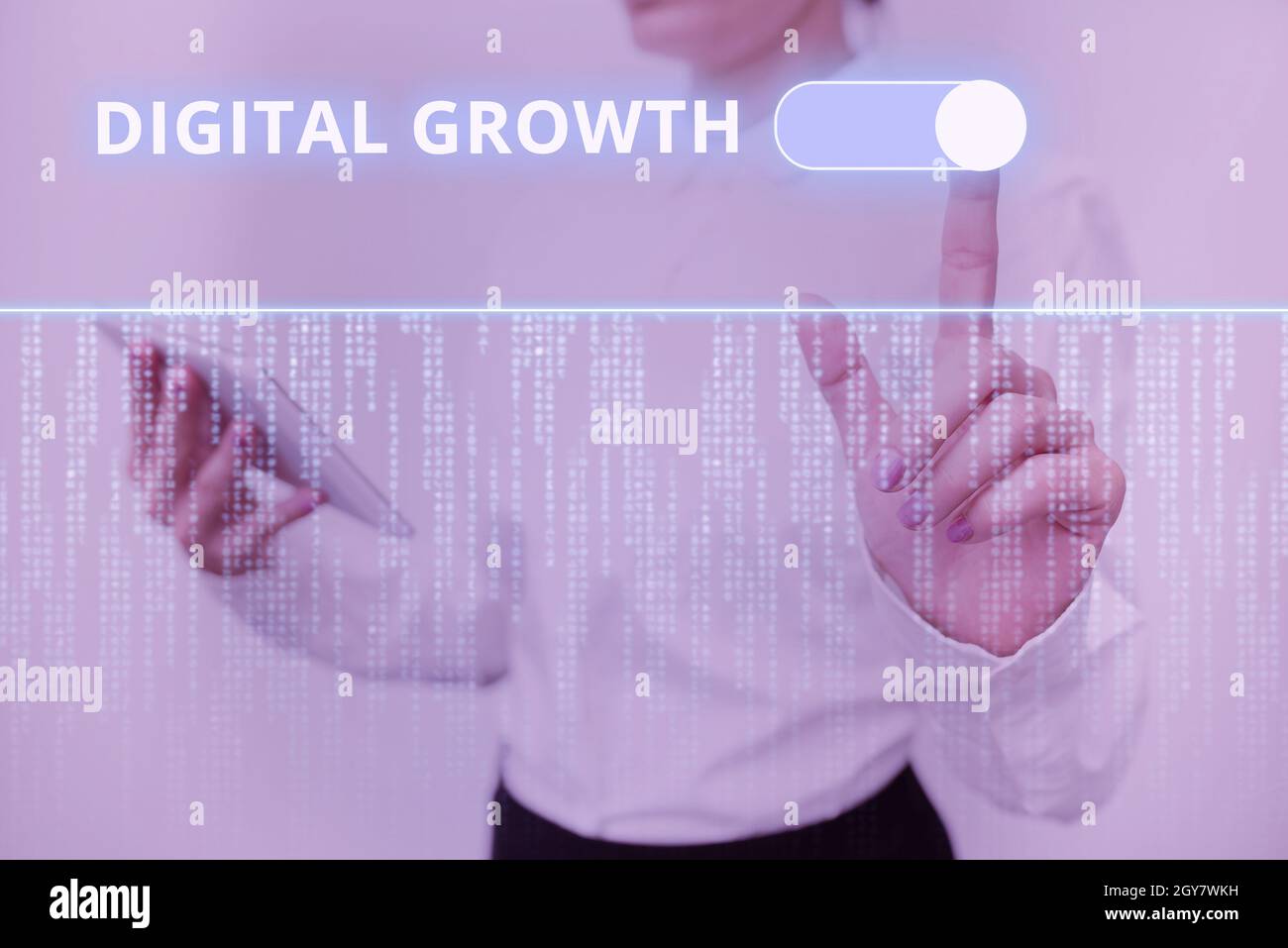 Conceptual caption Digital Growth, Internet Concept early stages of ...