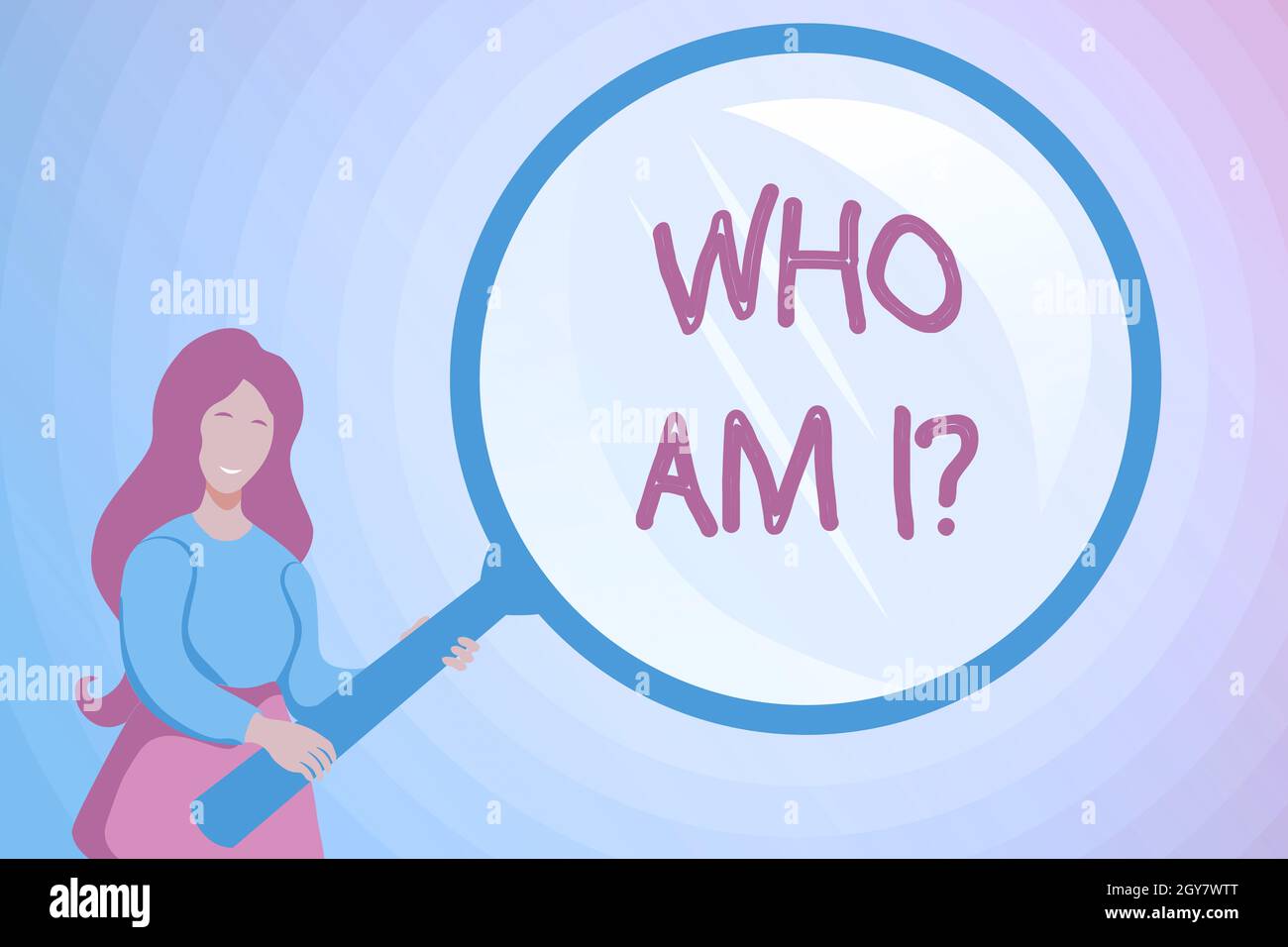 Sign displaying Who Am I Question, Internet Concept asking about self ...