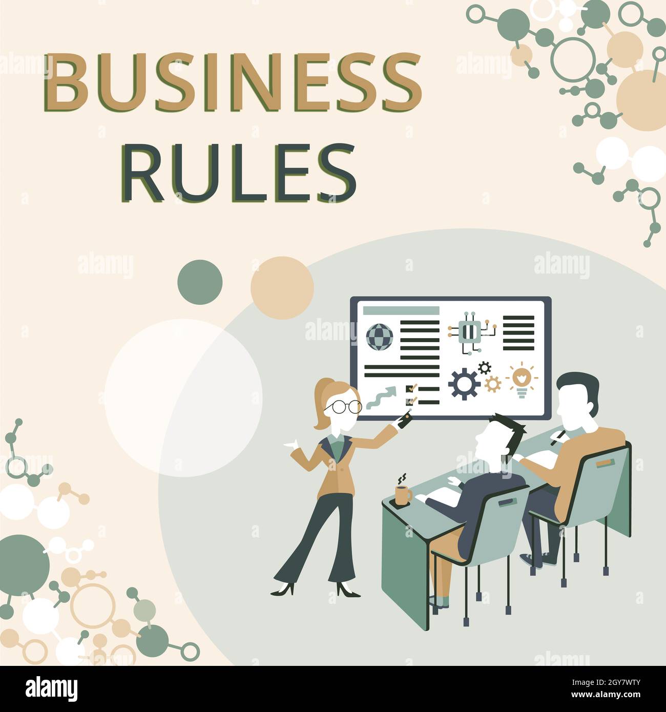 Text sign showing Business Rules, Word Written on the principles which ...
