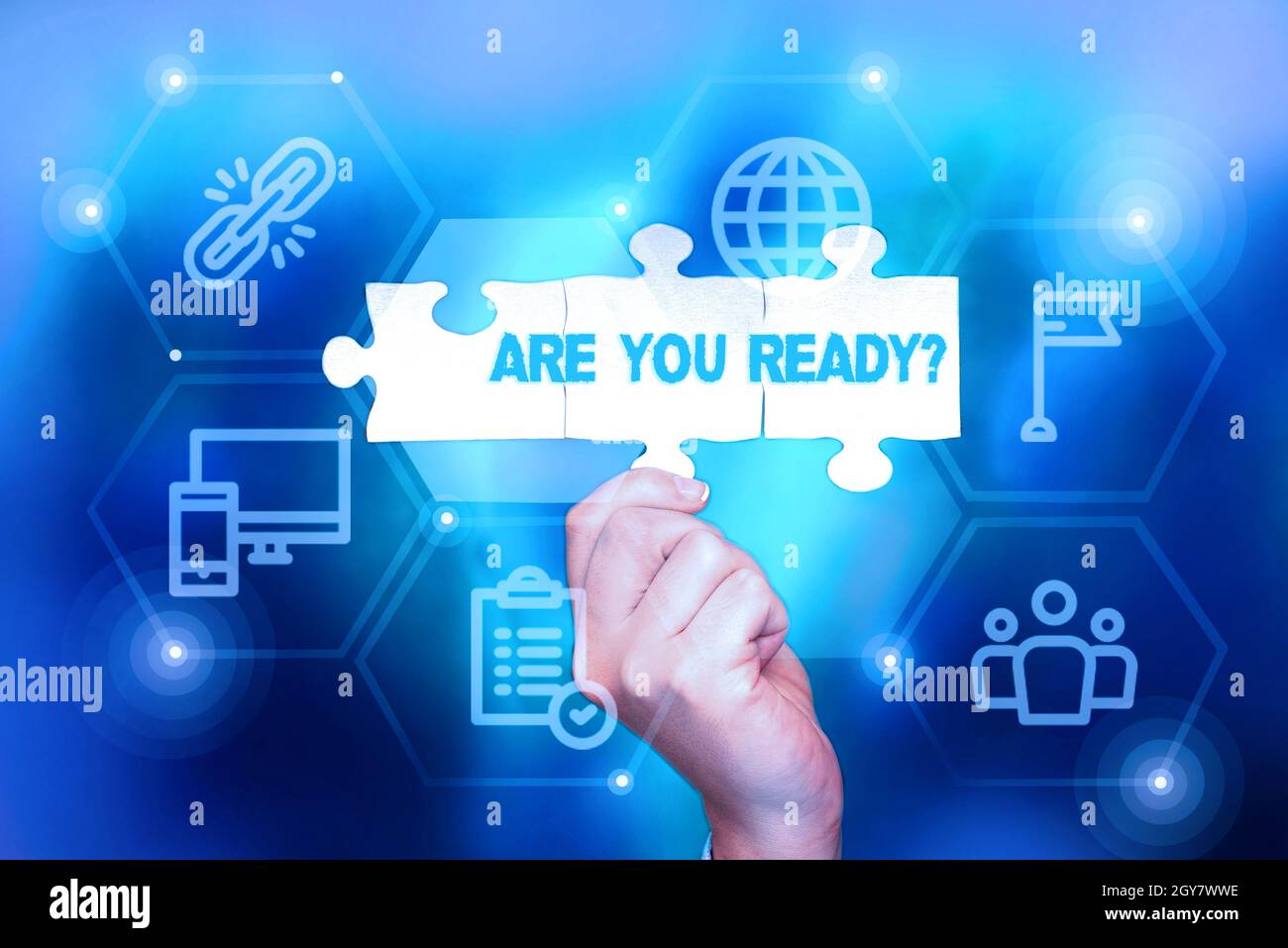 Text caption presenting Are You Ready Question, Business overview ...