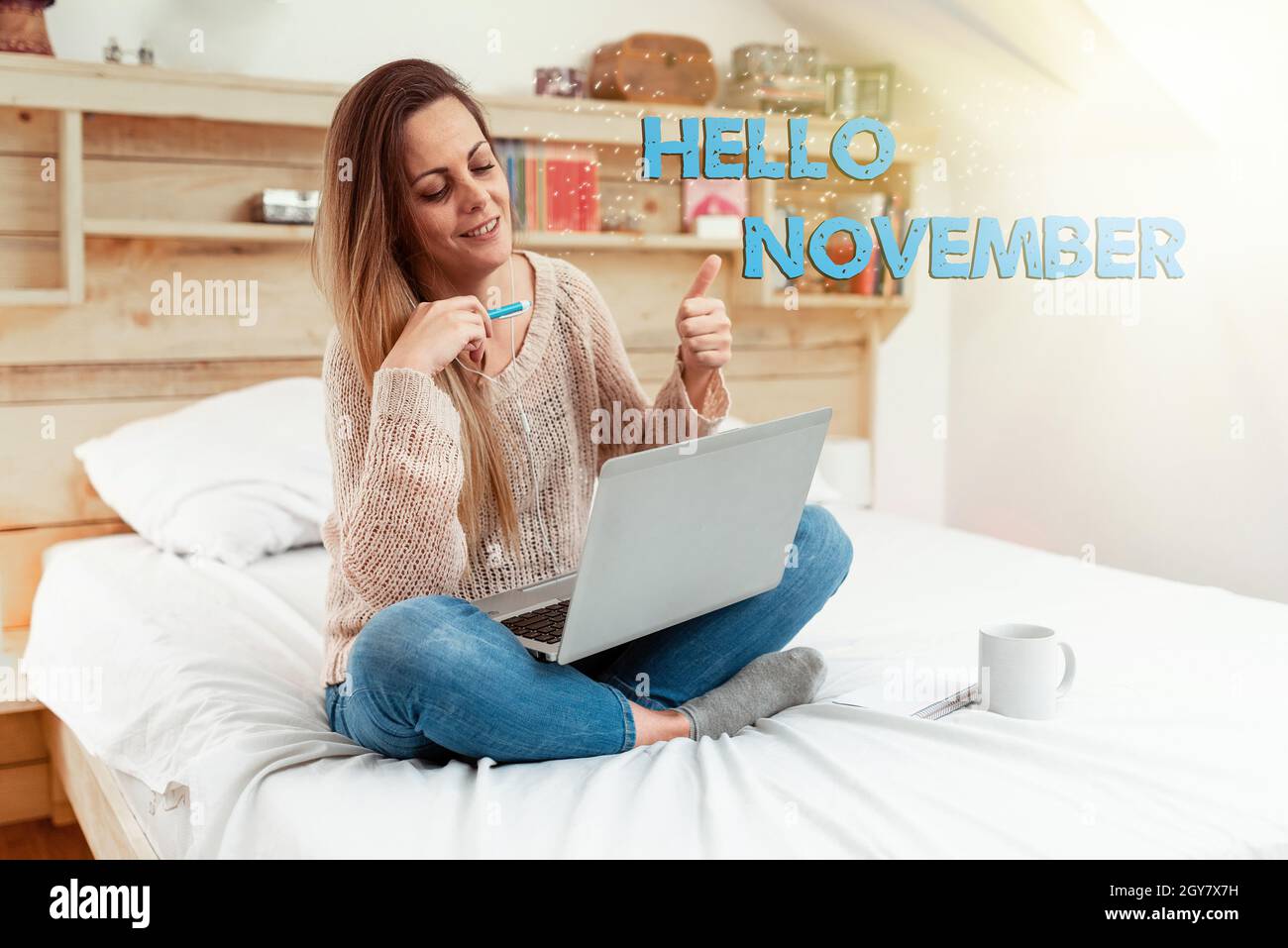 Conceptual display Hello November, Business concept greeting used when ...