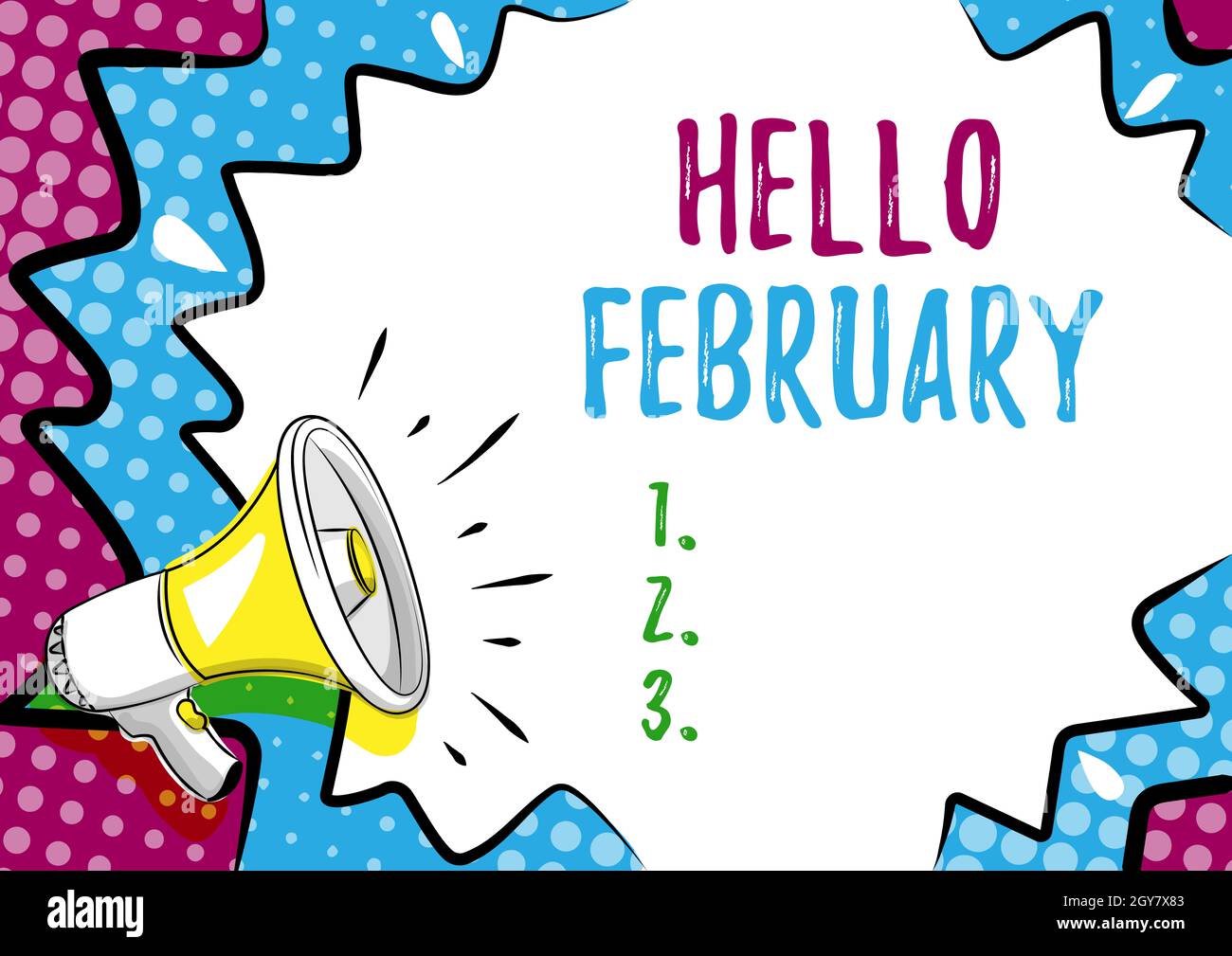 Text sign showing Hello February, Business idea greeting used when ...