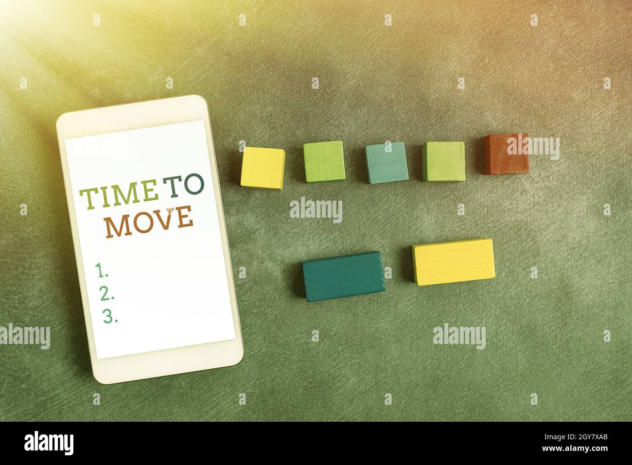 Conceptual caption Time To Move, Business overview change in the same ...