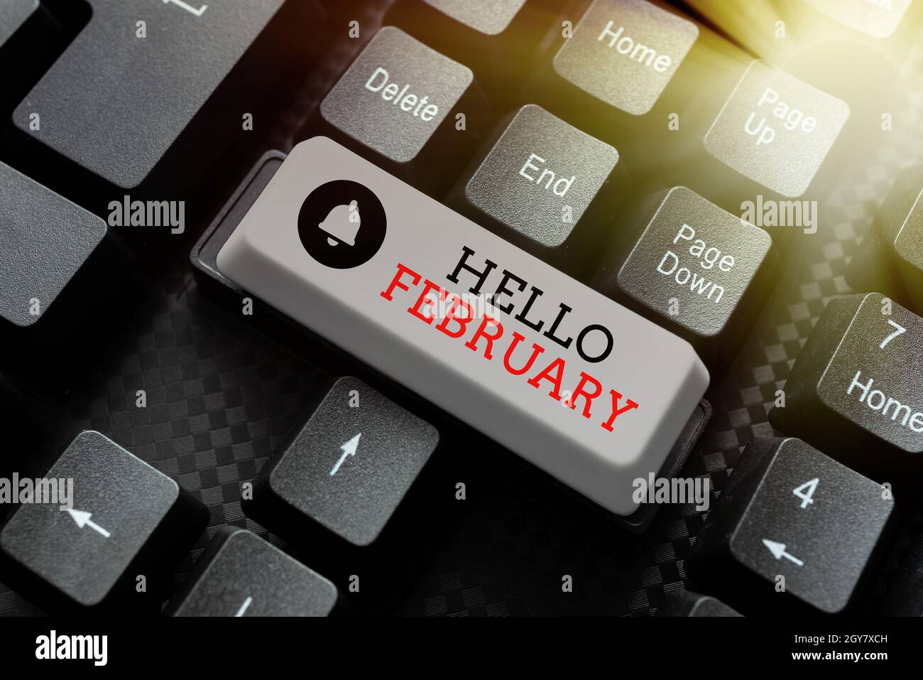 Inspiration showing sign Hello February, Conceptual photo greeting used ...