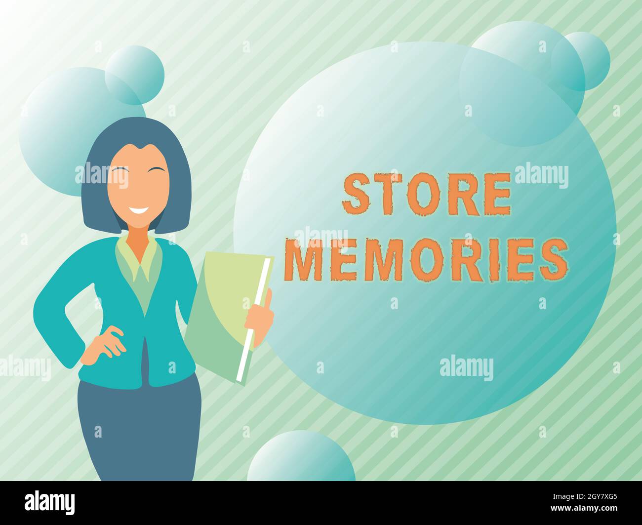 Hand Writing Sign Store Memories Business Showcase A Process Of