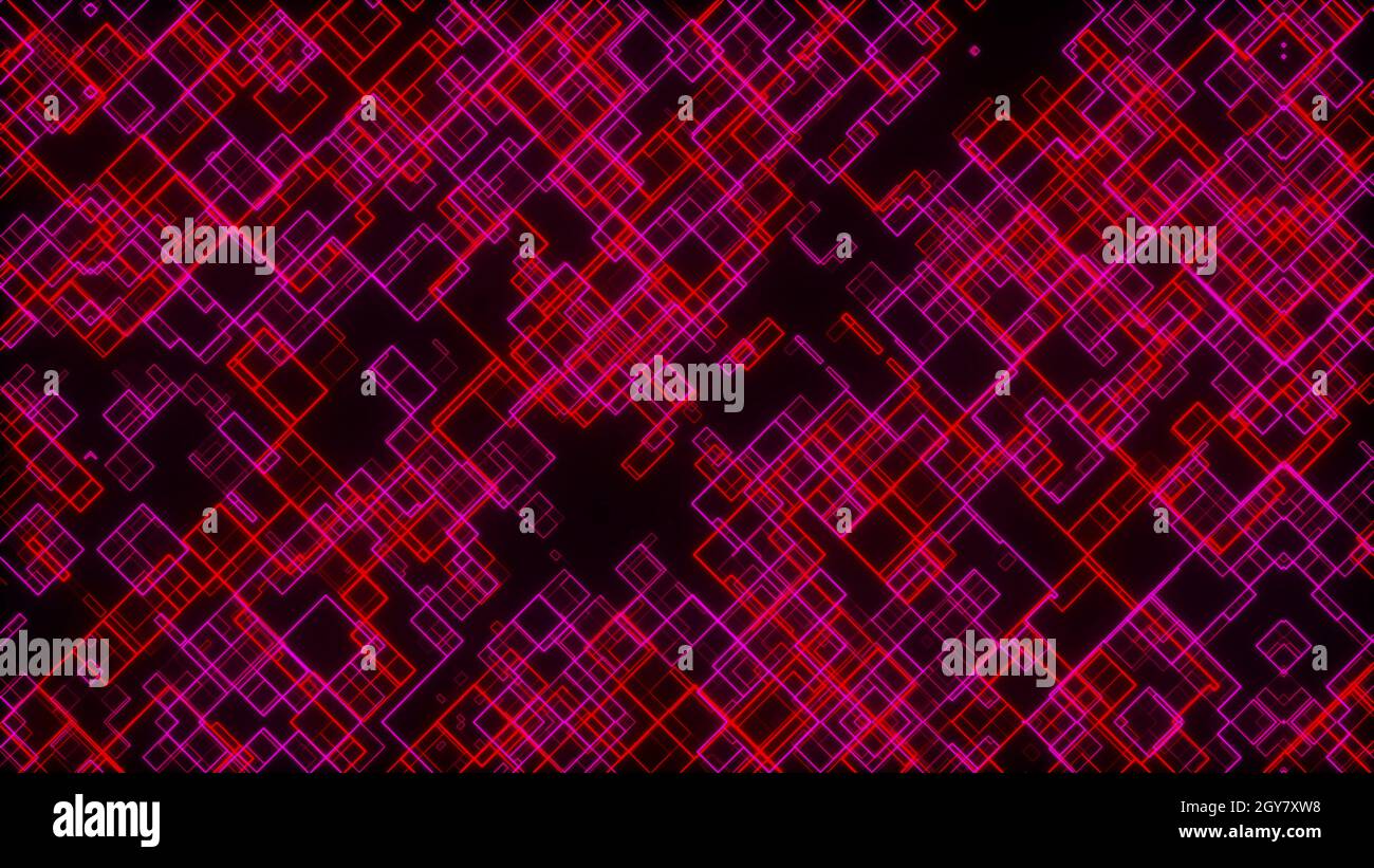 Computer generated cells of different sizes from thin lines. 3d ...