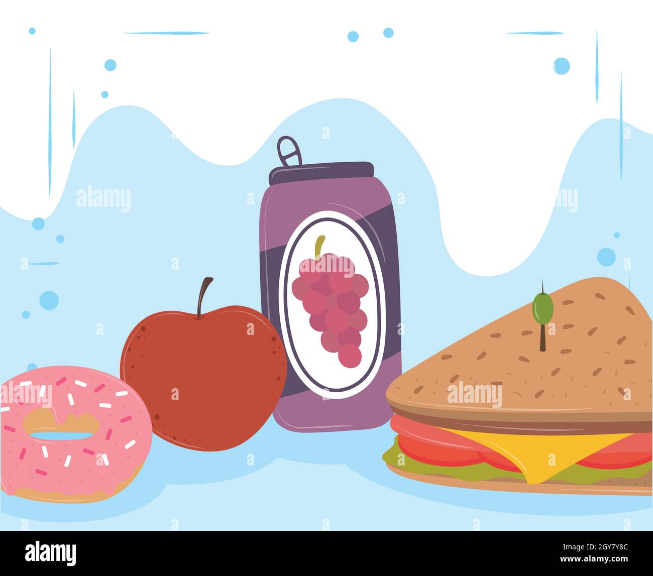 menu food cartoon Stock Vector Image & Art - Alamy