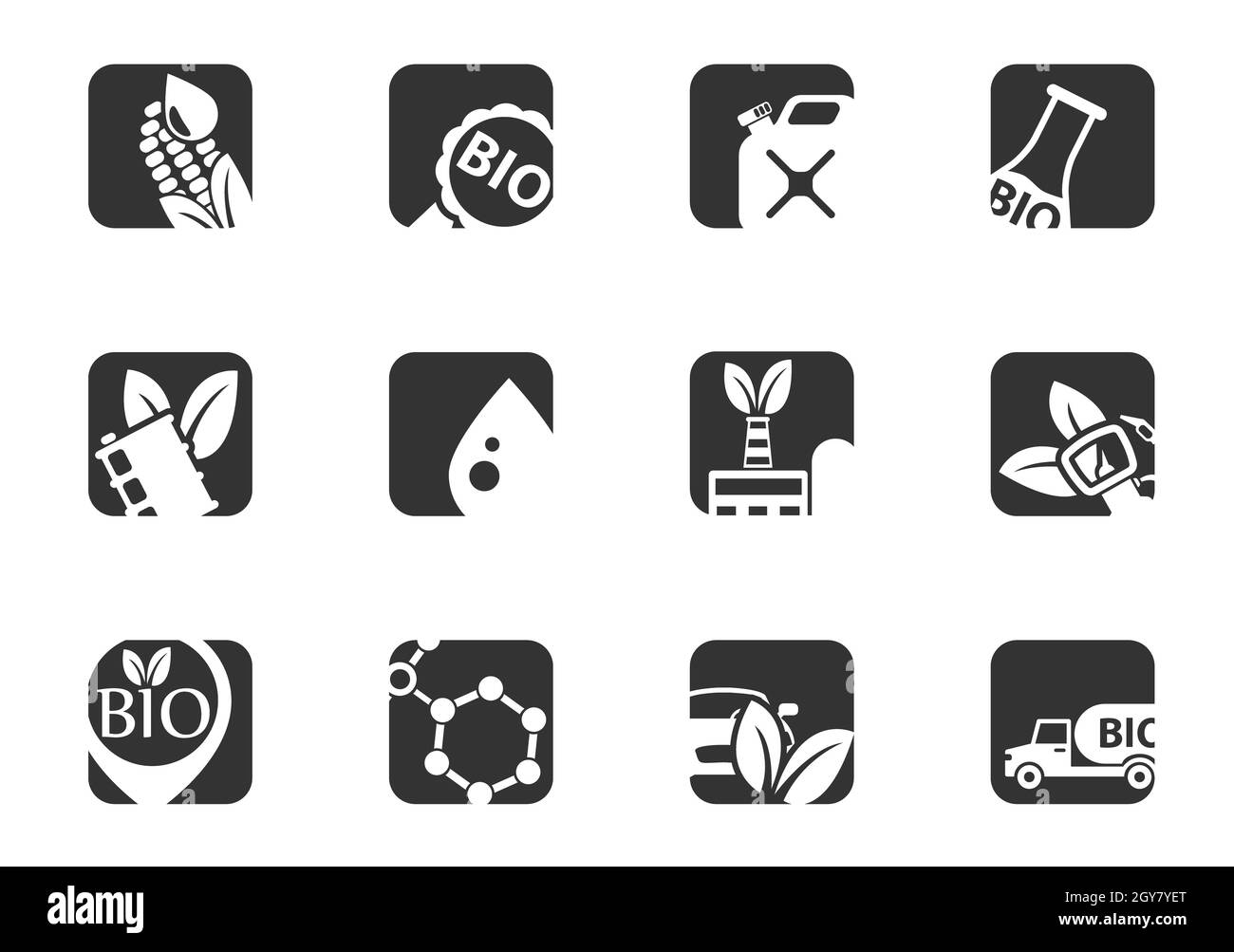 BIO fuel icon set for your design. vector icons Stock Photo - Alamy