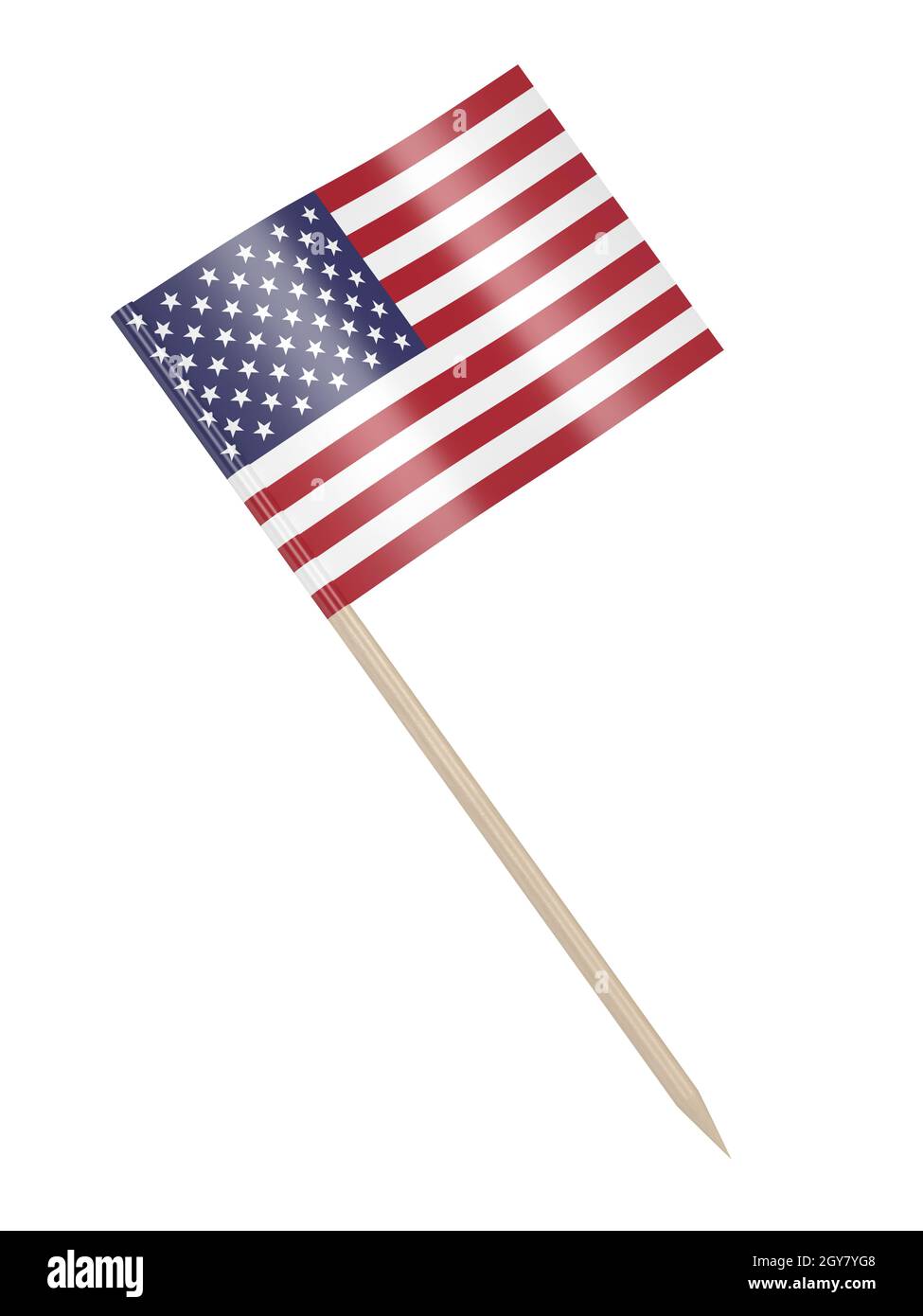 American flag toothpick isolated on white background Stock Photo - Alamy