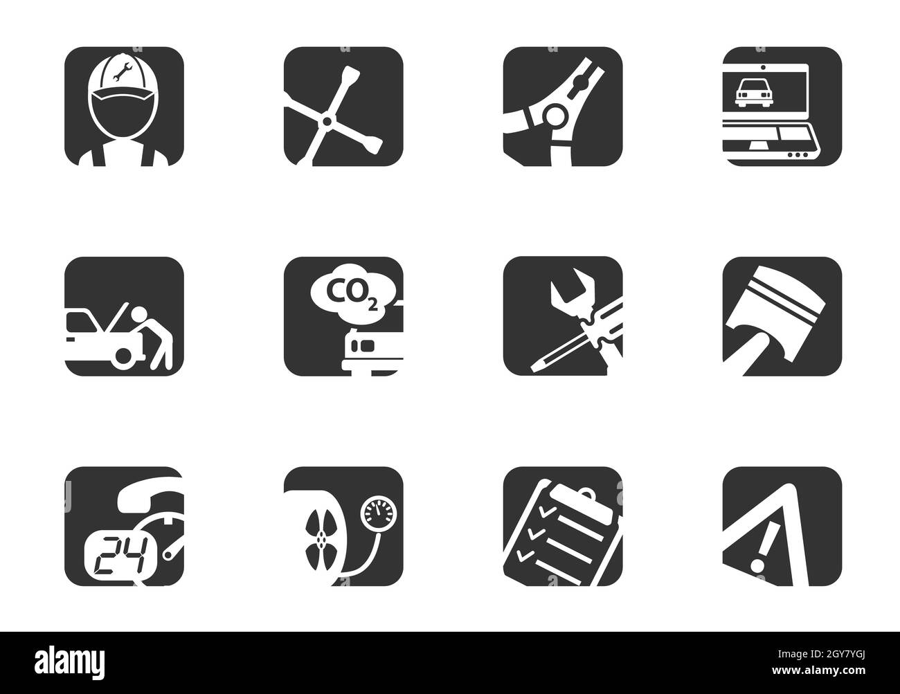 Car services icon set for your design. vector icons Stock Photo - Alamy