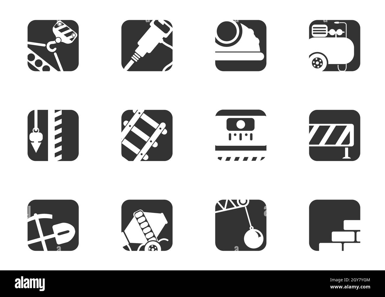 Home construction icon set for your design. vector icons Stock Photo ...