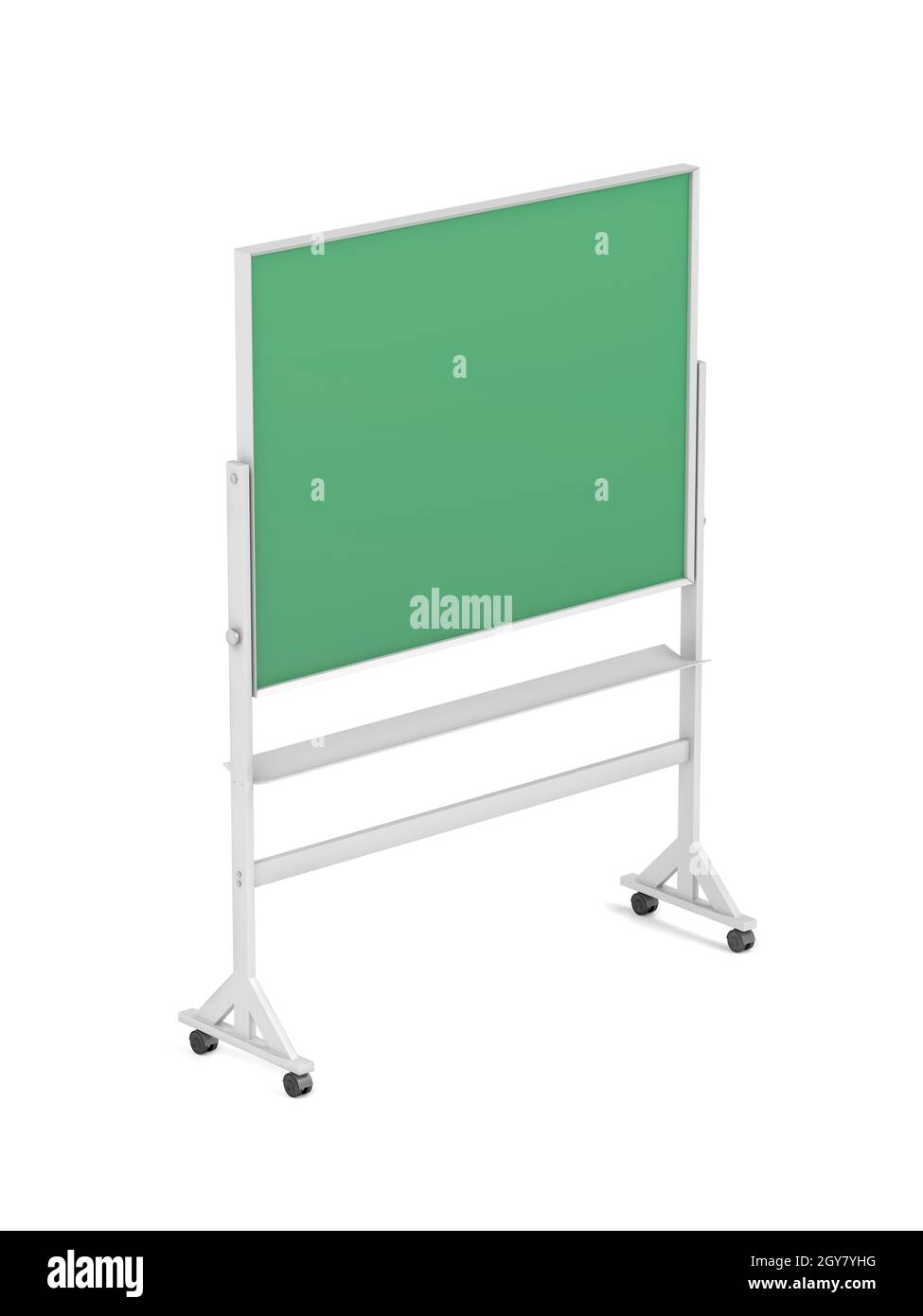 Mobile green chalkboard on white background Stock Photo - Alamy