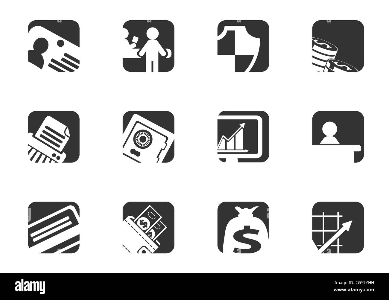 Finance icon set for your design. vector icons Stock Photo - Alamy
