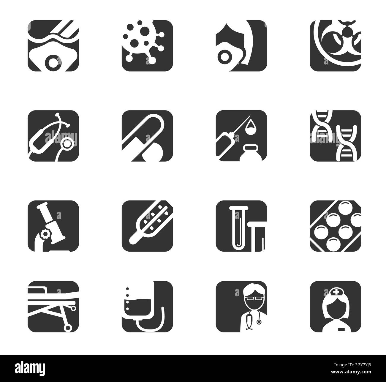 Coronavirus icon set for infographic or website. Novel Coronavirus 2019 ...