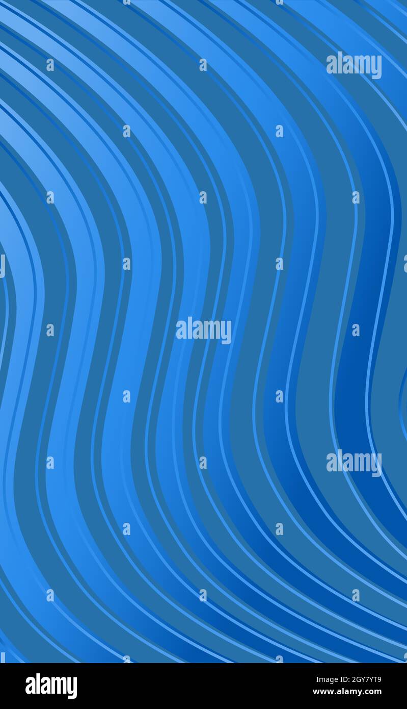 Abstract blue background with wavy lines - Vector illustration Stock ...