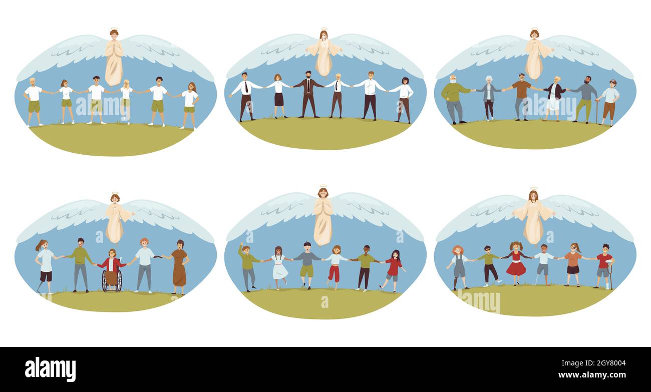 Guardian angel protecting child hi-res stock photography and images - Alamy