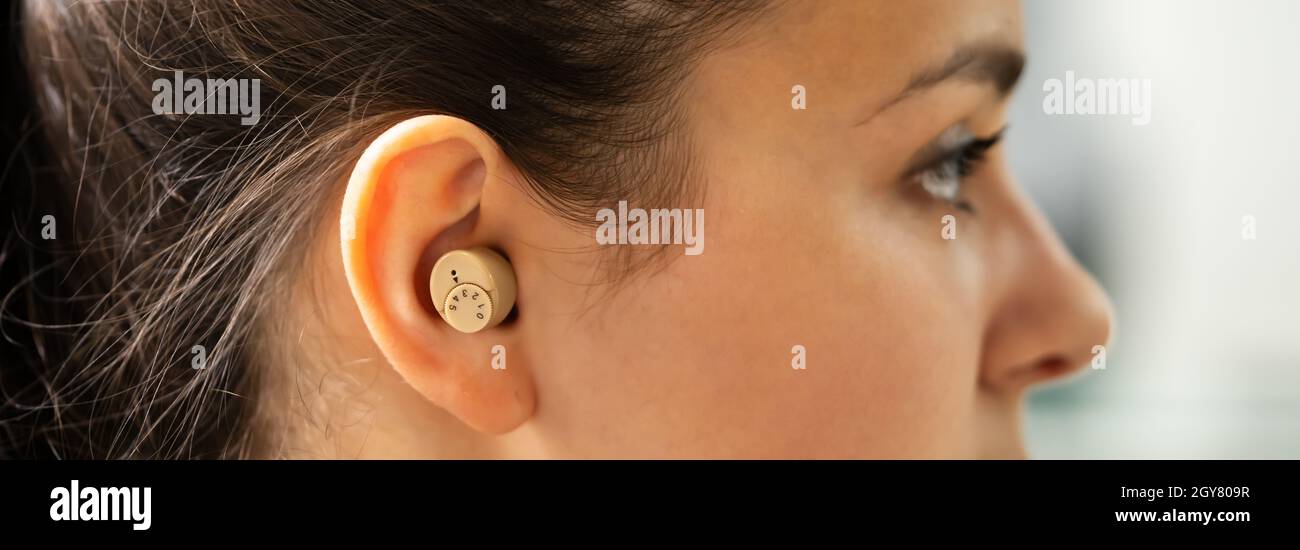 Hearing Aid Deaf Ear Audiology For Handicapped Stock Photo - Alamy