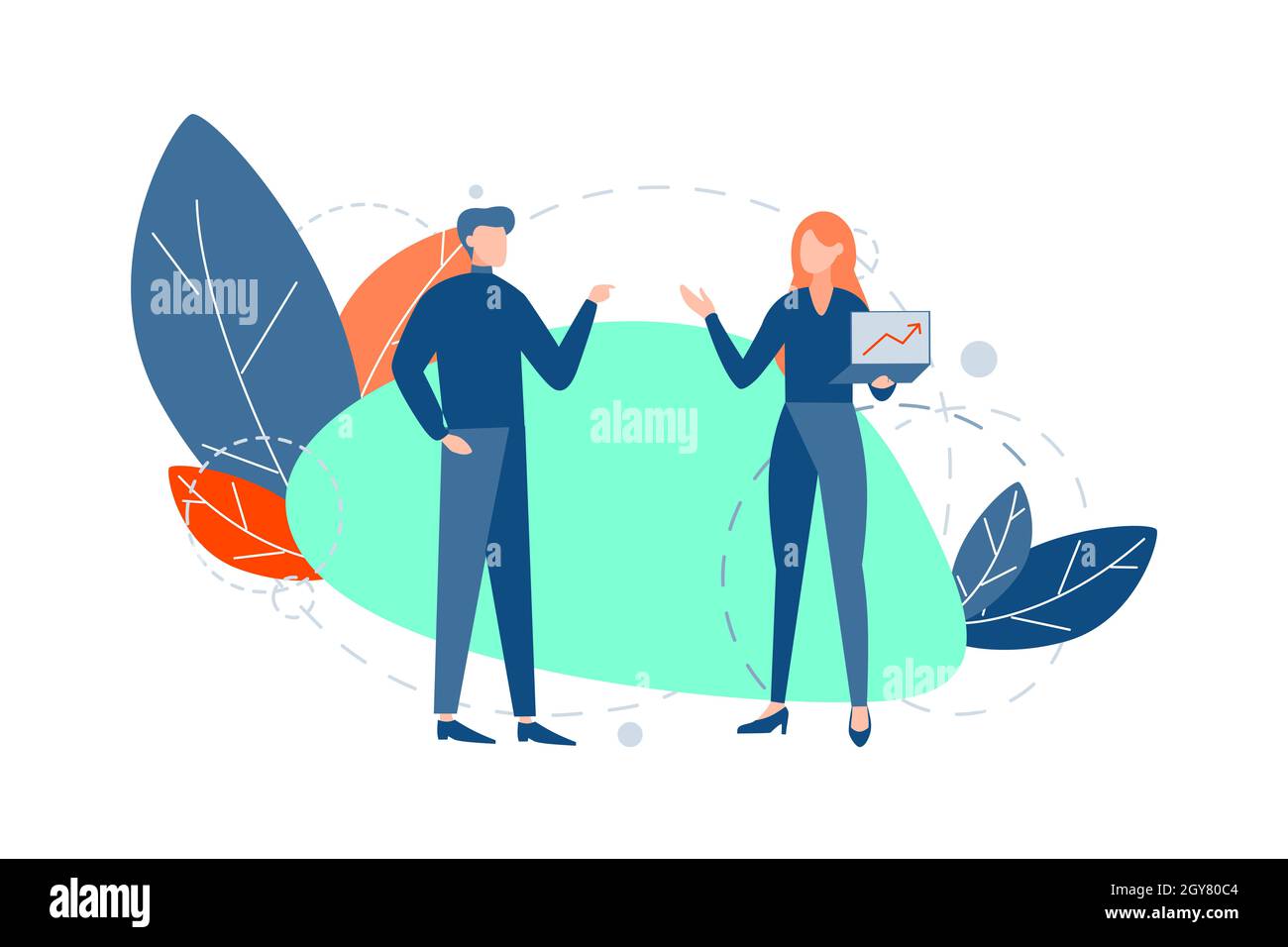 Teamwork, meeting presentation, partnership concept. Businesspeople ...