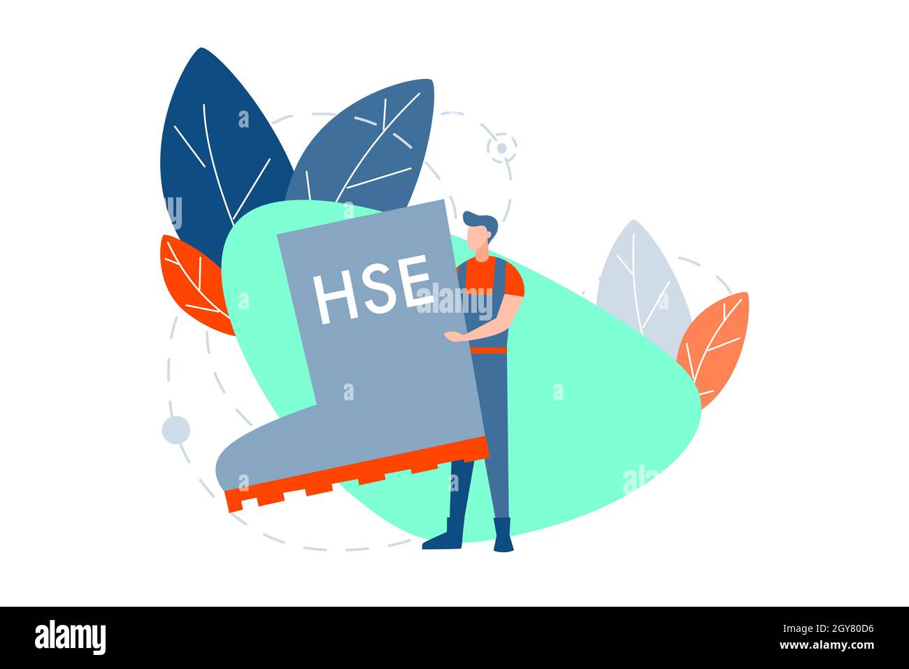 Industrial hse concept. Young man or boy, builder or engineer in ...