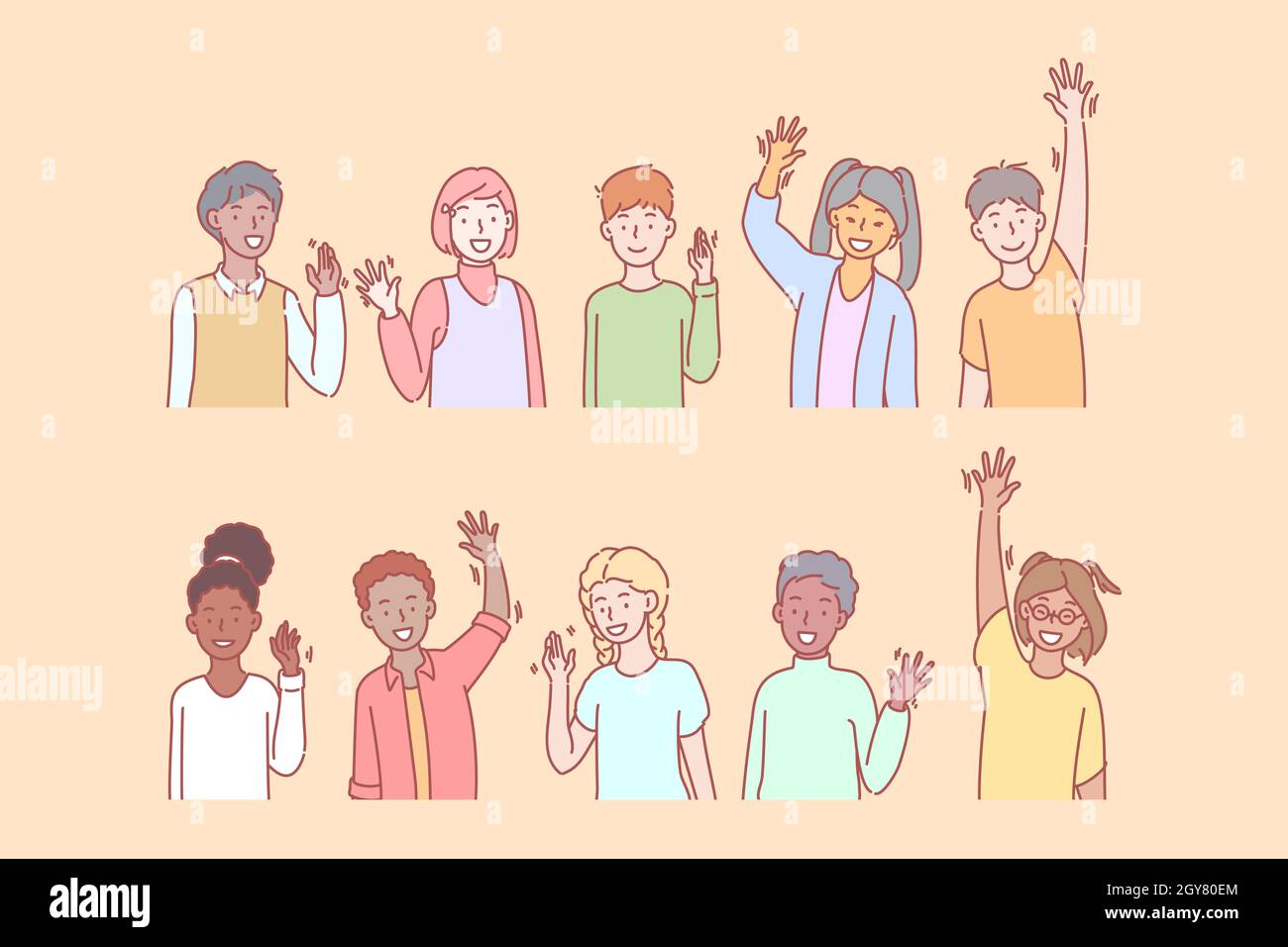 African girl saying hi child hi-res stock photography and images - Alamy