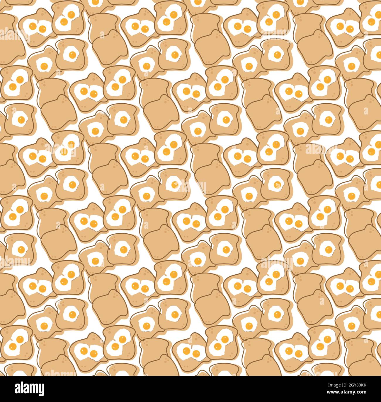 Seamless toast slice vector illustration on a white background Stock ...