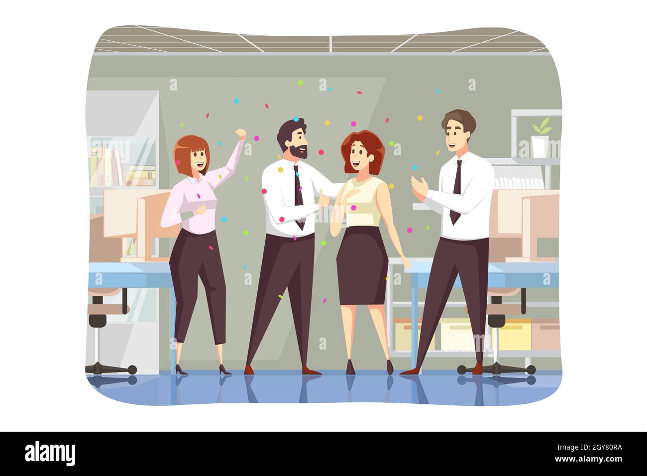 Office appreciation cartoon hi-res stock photography and images - Alamy
