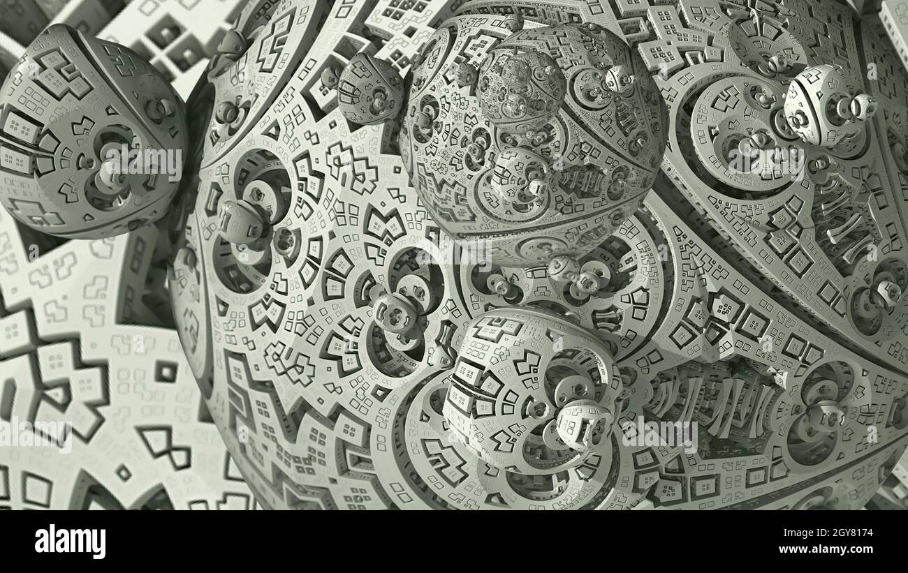 3d illustration - Infinite Zoom Into Abstract Digital cg background ...